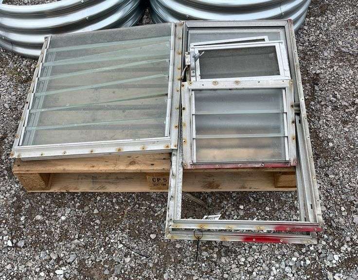 Windows out of a 1969 Shasta camper, include: (2) 20" x 47"; (1 ...
