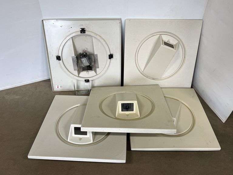 (5) Drop ceiling housings for cameras, all with cameras, 24" x 24 ...