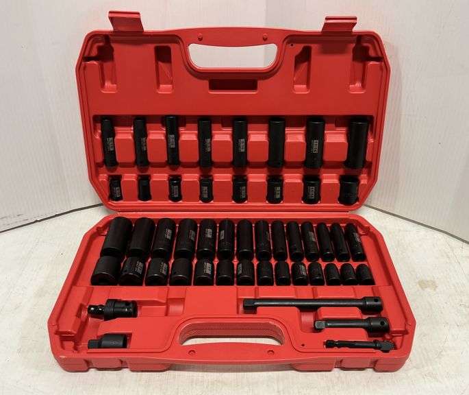 49-Piece SEKETMAN 3/8" socket set, impact shallow/deep well socket set ...