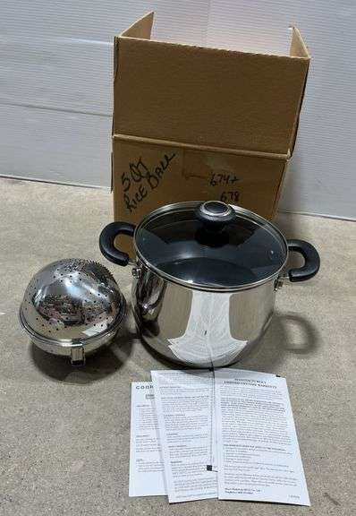 Cooks Essentials 18/10 stainless steel non-stick cookware, and a rice ...
