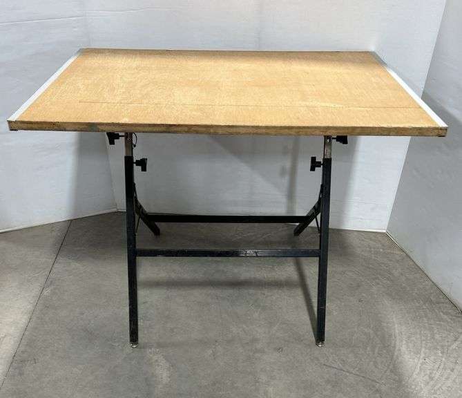 Heavy duty fold-out drafting/work table, 42"W x 30"D, great - Albrecht ...