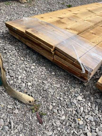 16-Pieces of 7/8" x 12" x 8' rough sawn cedar - Albrecht Auction Service