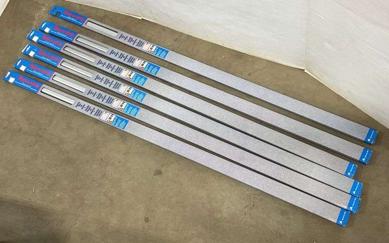(6) 48" Grip-A-Strip aluminum slide check rail restaurant food truck ...