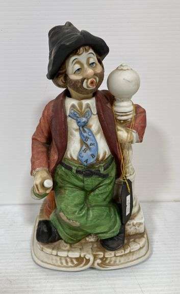 Melody in Motion "Lamp Post Willie" the hobo clown porcelain hand ...