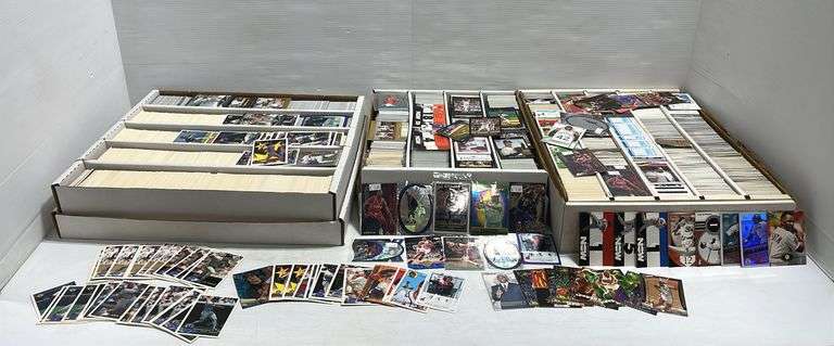 (3) Boxes of sports cards, approx. 13,200 total, various years and ...