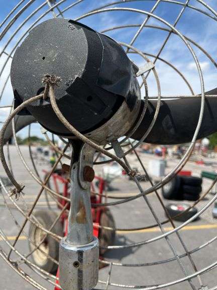 Vintage 1940s Industrial Fresh'nd-Aire circulator fan on pedestal stand ...