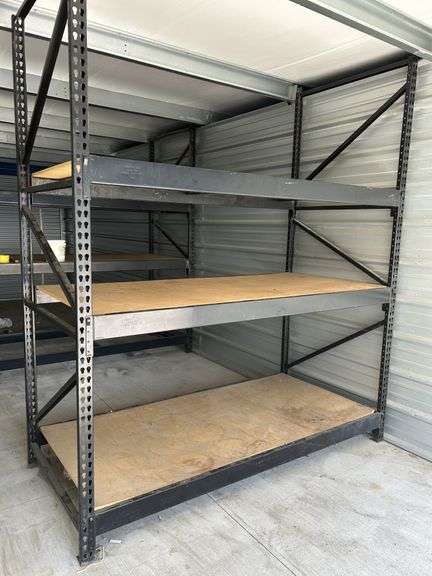 Large heavy duty adjustable steel shelving/storage unit, 9.5'W x 4'D x ...