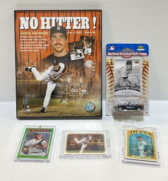 Justin Verlander autographed photo from his no-hitter at Comerica Park ...