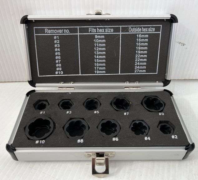 10-Piece impact bolt and nut remover set, tool sets for stripped ...