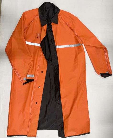 Police Raincoat reversible, black and orange, snapped, one size fits ...