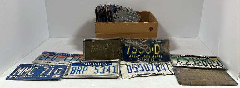 Over (60) License plates, used - Albrecht Auction Service