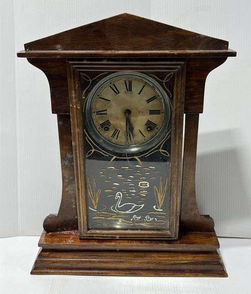 Sessions kitchen clock with pendulum, 19 1/2"H, heavy wear - Albrecht ...