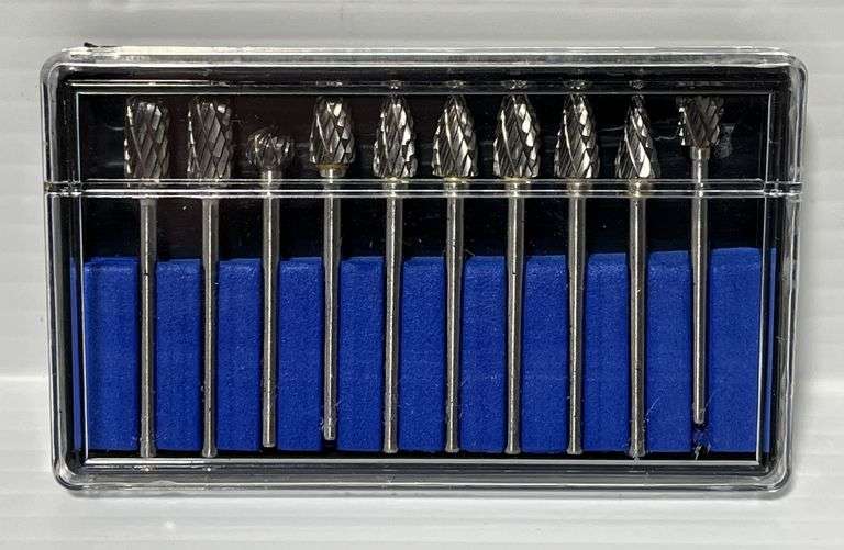 10-Piece Tungsten carbide rotary burr set with 3mm shank, high hardness ...