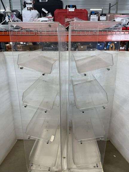 Plastic display rack, 24"W x 24"D x 57"H, fair - Albrecht Auction Service