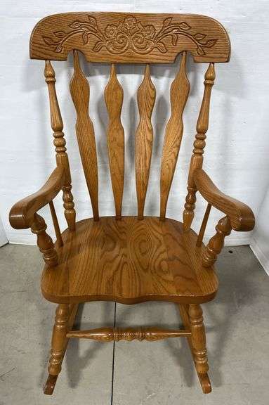 Virginia House, solid oak rocking chair, 18" seat, comes in very good ...