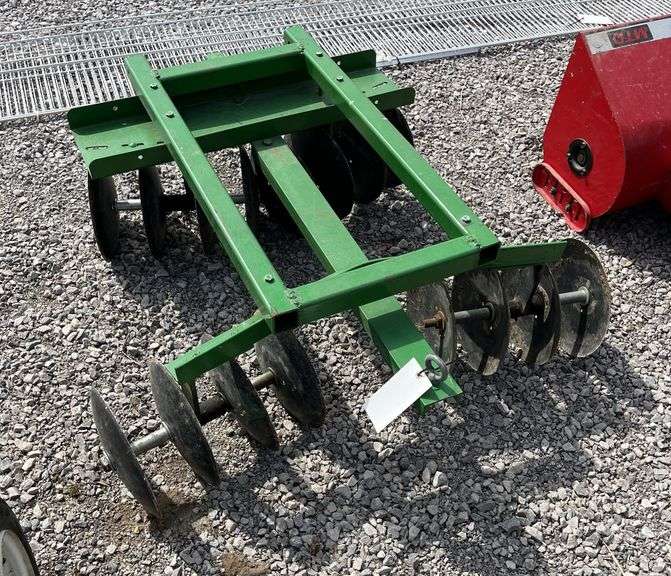 2-row disk for garden tractor/mower, approx. 48" x 4', good - Albrecht ...