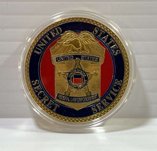 US Secret Service challenge coin, 1 1/2"Dia, new - Albrecht Auction Service