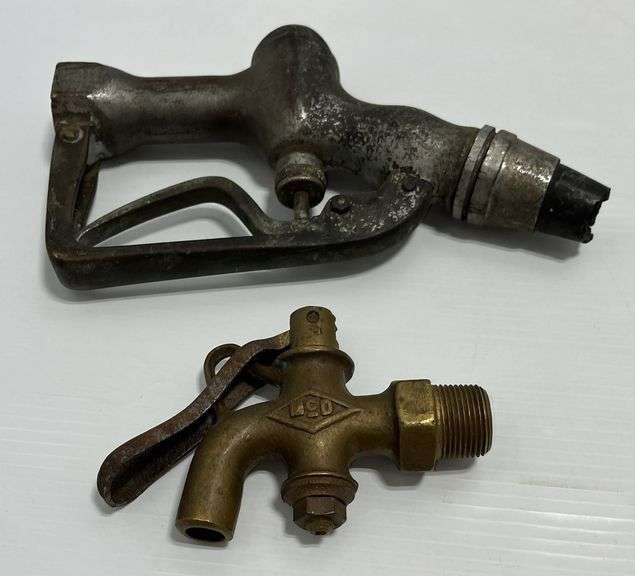 (2) Older oil & Gas Memorabilia, includes: ORW 411 Gas Pump Nozzle and ...
