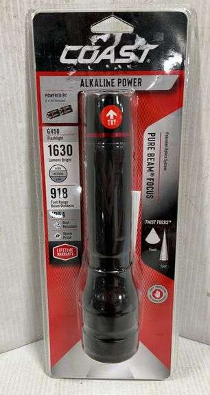 Coast G450 flashlight, all aluminum body, three power levels, up to ...