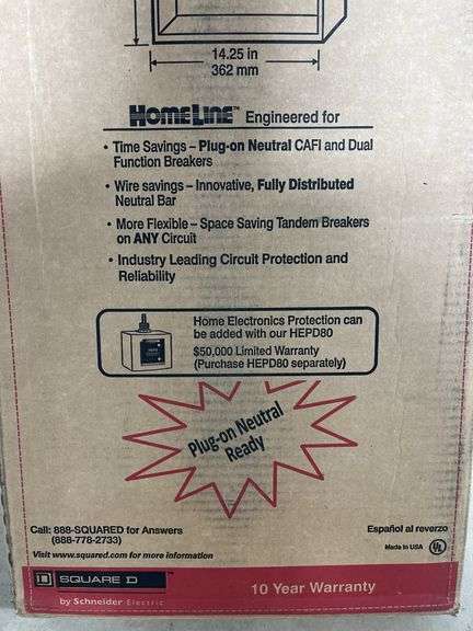 Homeline breaker box, 33.78" x 14.25" x 3.75", NIB, excellent condition ...