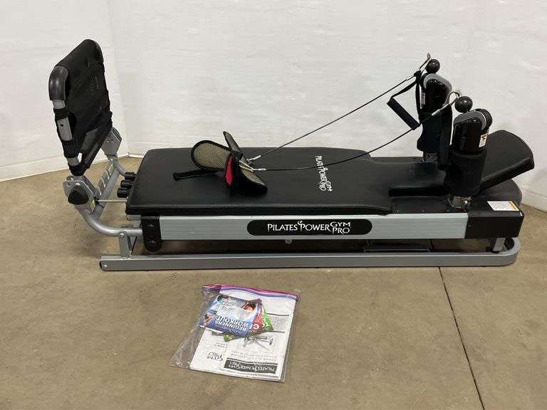 Pilates Power Gym Pro with rebounder and leg straps, manual and user's ...