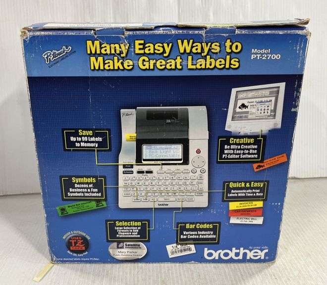 Brother P-Touch PT-2700 electronic thermal labeling system with built ...