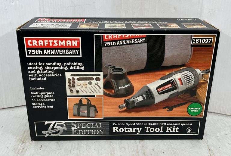 Rotary tool kit, Craftsman, 75th Anniversary Special Edition, variable ...