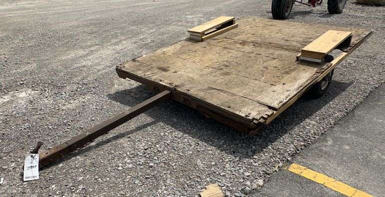 Utility flatbed trailer, 5' x 7' bed with 8" wheels, buddy bearings ...