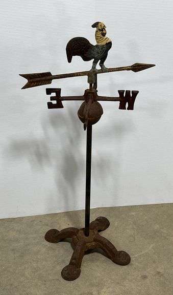 Older cast iron weather vane, 33"H, nice - Albrecht Auction Service