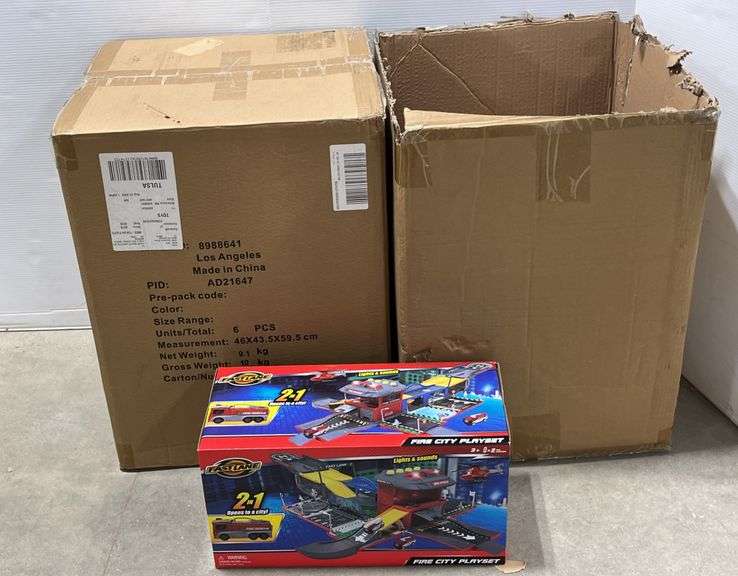 (11) Fast Lane Fire City fold-up fire truck playsets, new - Albrecht ...