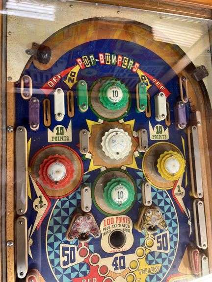 1958 Gottlieb's "Double Action" two-player pinball machine, nice play ...