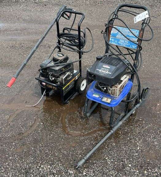 (2) Power washers, good motors, used - Albrecht Auction Service