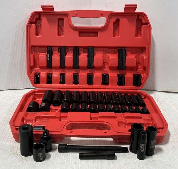 49-Piece SEKETMAN 3/8" socket set, impact, shallow/deep well, metric ...