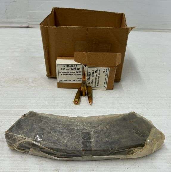 (140) Rounds of 7.62x39 Ammo, FMJ; AK-47 Magazine, Probably Made in ...
