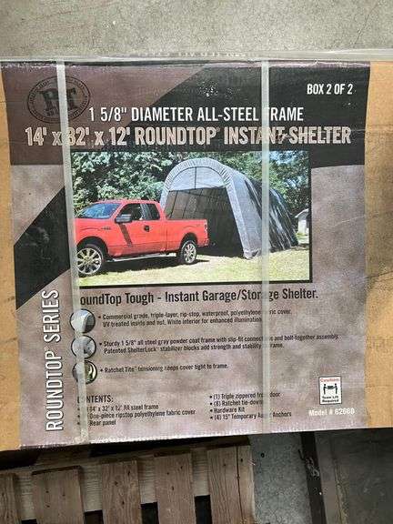 This item Selling ABSOLUTE! ~~~ Round Top Shelter/Carport, 14'W x 32'L ...