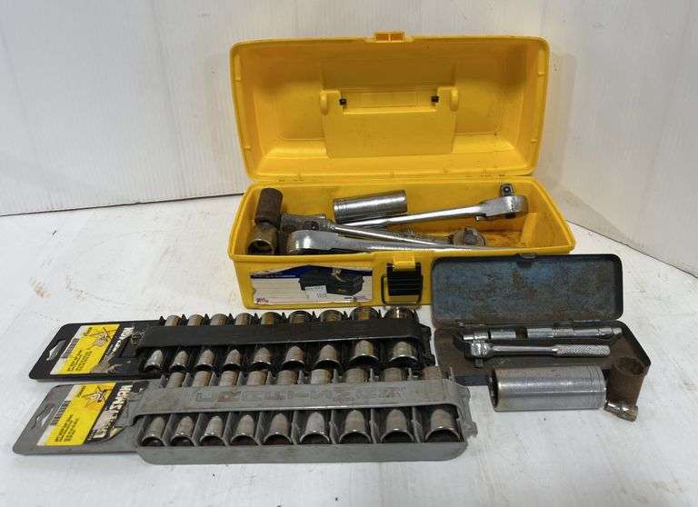 (2) Craftsman 6-point 3/8" drive socket sets, with drivers and an ...