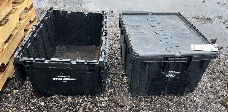 (2) Storage boxes, odd size, large heavy duty - Albrecht Auction Service