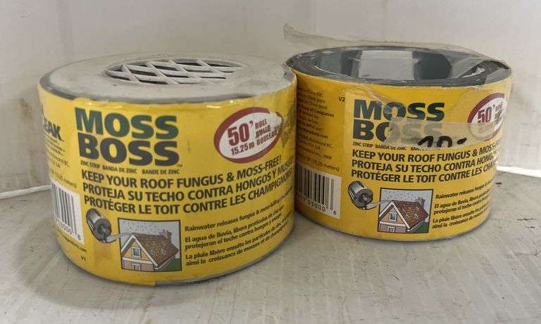 (2) Rolls of Peak Moss Boss Zinc, Strip Roof, 50'L, new - Albrecht ...