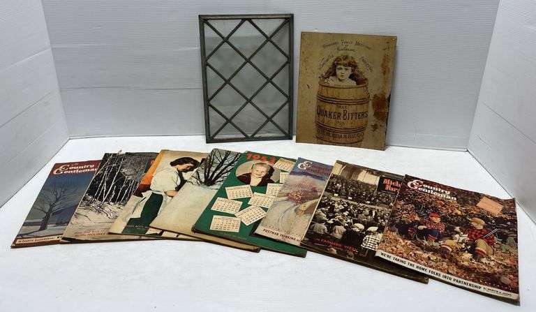 Old magazines and lead glass, good, glass- 11" x 16" - Albrecht Auction ...