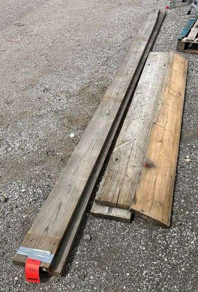 Treated lumber, used, includes: (3) 10"W x 2"Thick x 8'L, and (2) 8"W x ...
