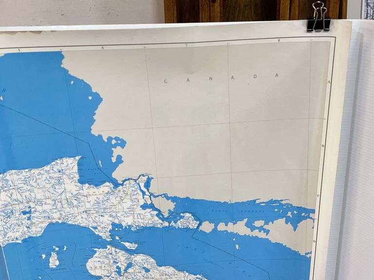 Professor Higbee's "Streams of Michigan" large map, laminated, 55" x 43 ...