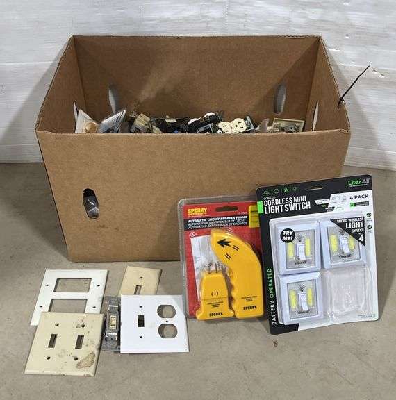 Electrical receptacles, covers, light switches, breaker finder and ...
