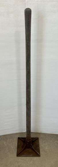 LuDell 8" x 8" hand tamper, 44"L, used, very good - Albrecht Auction ...