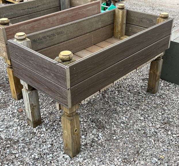 Raised garden bed, made from composite deck boards, treated legs, comes ...