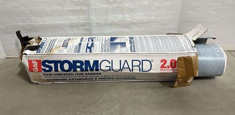 Partial roll of Storm Guard water shield, 36"W x unknown length ...