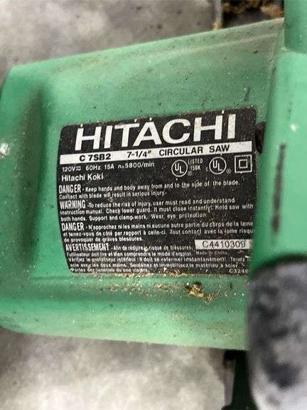 Hitachi circular saw, 50' extension cord, 7 1/4" blade, works ...
