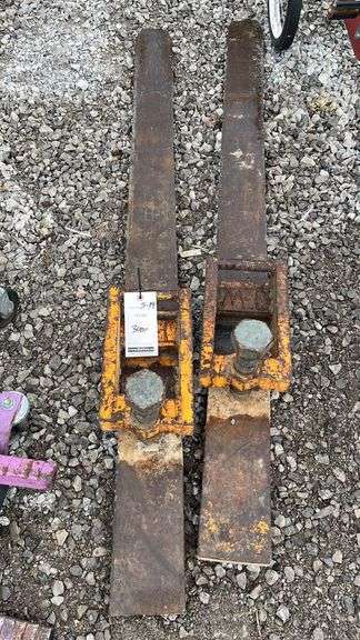 Heavy duty industrial forks, fasten to bucket of tractor, 6'L overall ...
