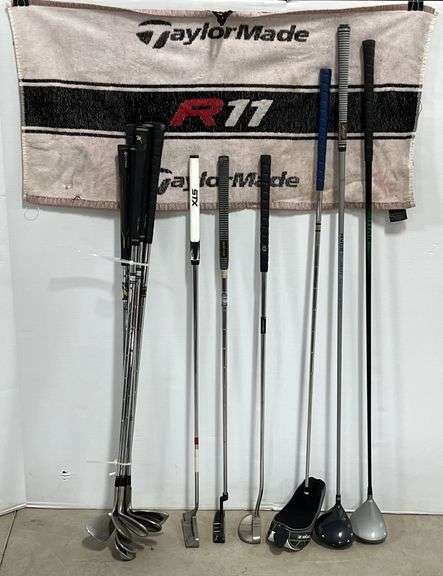 (14) Golf irons, putters, drivers, titleist, taylor made, odyssey, STX ...