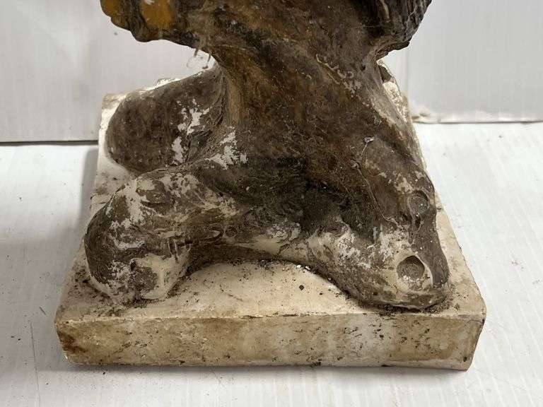 (2) Statues: 1- Duck and 1- Owl, up to 13"H, fair condition - Albrecht ...