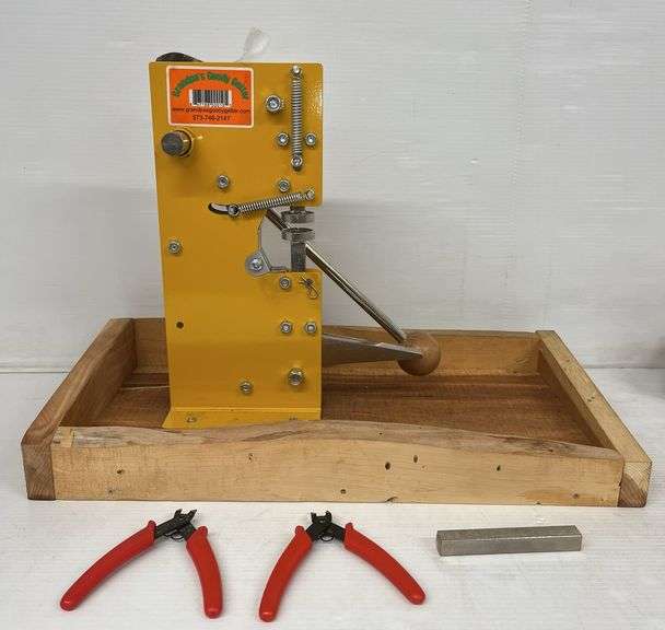 Grandpa's Goody Getter black walnut steel nutcracker on wood base with ...